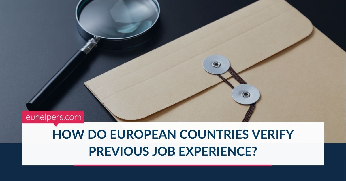 How do European countries verify previous job experience? - EU helpers